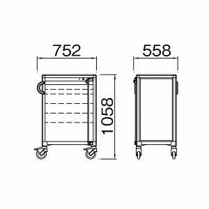 DAMカート(ハーモプラスカート・60引出しタイプ) C60-A01B (製造販売企業:サカセ化学工業株式会社) | プロダクトデータベース-メディカルオンライン-